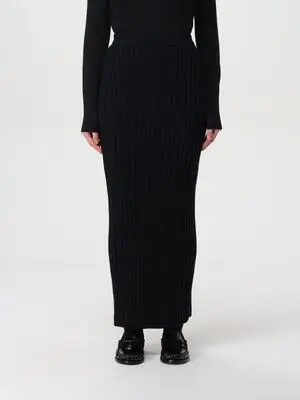 Max Mara Ribbed Knit Maxi Skirt - Black
