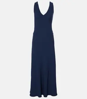 Asceno Bordeaux Maxi Dress - Blue