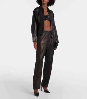 THE SEI Leather Jacket - Black