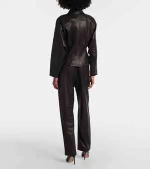 THE SEI Leather Jacket - Black