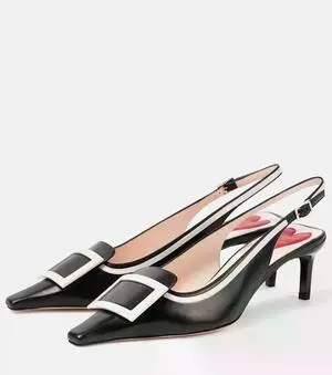 ROGER VIVIER Viv' Canard Slingback Pumps - Black