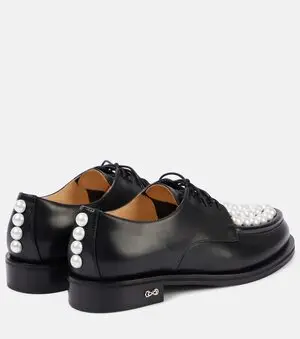 Mach & Mach Embellished Leather Loafers
