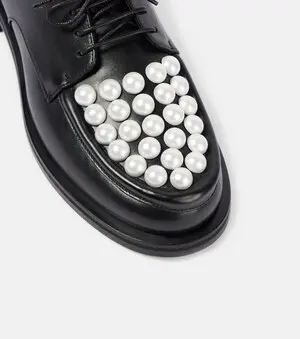 Mach & Mach Embellished Leather Loafers