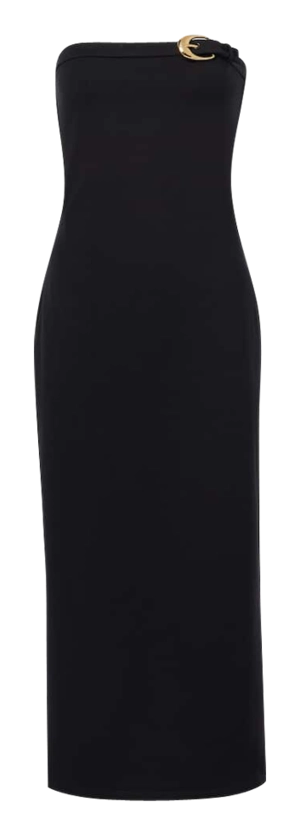 STAUD Beekman Strapless Midi Dress