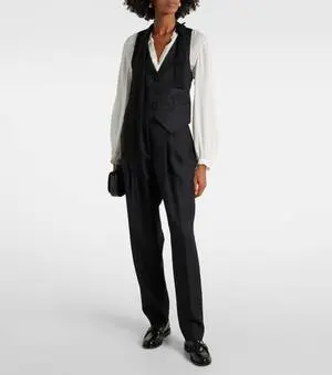 Dorothee Schumacher Tailored Pinstripe Wool Pants
