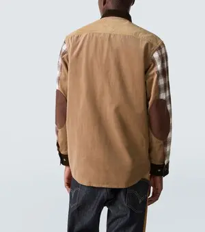 Junya Watanabe Checked Cotton Flannel Jacket - Brown