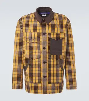 Junya Watanabe Checked Cotton Flannel Jacket - Yellow