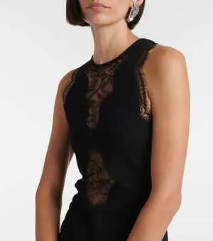Giambattista Valli Lace-trimmed Midi Dress