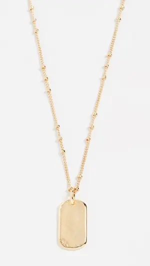 Gorjana Griffin Dog Tag Necklace - Gold