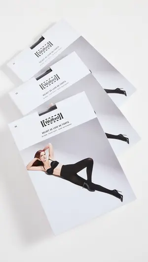 Wolford Velvet De Luxe 66 Tights 3 Pack - Black
