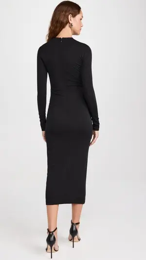 FLEUR DU MAL Midi Dress With Side Snaps