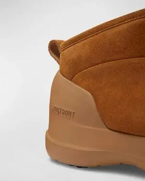 Moon Boot Luna Suede Ankle Booties - Cognac