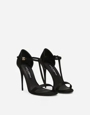 Dolce & Gabbana Satin T-bar Sandals