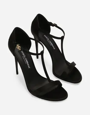 Dolce & Gabbana Satin T-bar Sandals