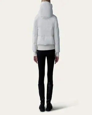 Mackage Nefi Nordic Tech Down Bomber Jacket - Cream
