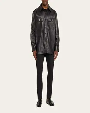 Saint Laurent Le Loafer Leather Penny Loafers