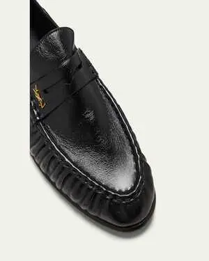 Saint Laurent Le Loafer Leather Penny Loafers
