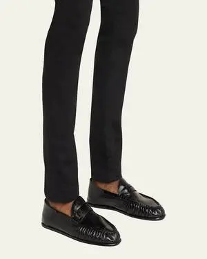 Saint Laurent Le Loafer Leather Penny Loafers