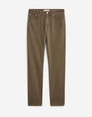 Madewell Athletic Slim Pants In Allday Twill - Driftwood Brown