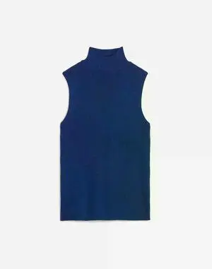 Madewell Merino Wool-silk Sweater Tank - Bright Cobalt