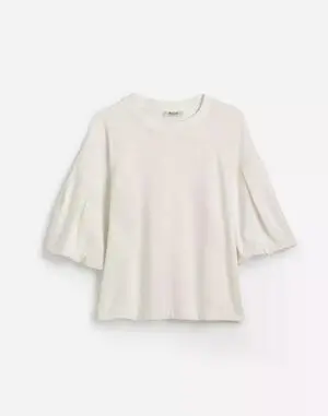 Madewell Puff-sleeve Sweatshirt Tee - Winter White