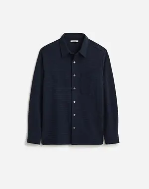 Madewell The Devoe Knit Shirt Dark Baltic
