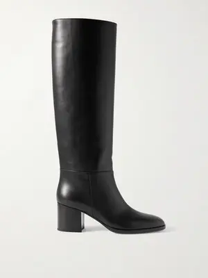 GIANVITO ROSSI Santiago 60 Leather Knee High Block Heel Boots