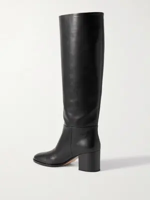GIANVITO ROSSI Santiago 60 Leather Knee High Block Heel Boots