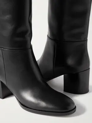 GIANVITO ROSSI Santiago 60 Leather Knee High Block Heel Boots