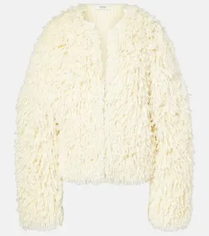 FFORME Van Fringed Wool-blend Jacket - White