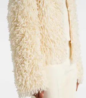 FFORME Van Fringed Wool-blend Jacket - White