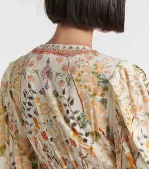 Camilla Printed Tiered Silk Maxi Dress