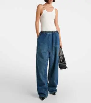 Y/project Logo Low-rise Wide-leg Jeans