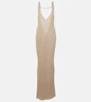 BANANHOT Sunny Lame Maxi Dress - Gold