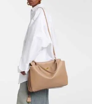 Balenciaga Rodeo Large Leather Shoulder Bag - Beige