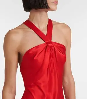 Rixo Losanna Halterneck Gown