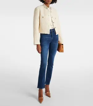 FRAME Cropped Cotton And Wool Jacket