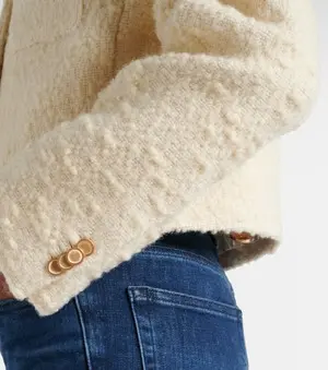 FRAME Cropped Cotton And Wool Jacket
