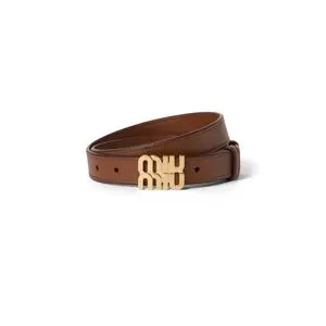 Miu Miu Leather Belt - Tobacco