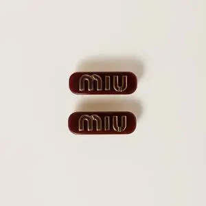 Miu Miu Plexiglas And Metal Hair Clips