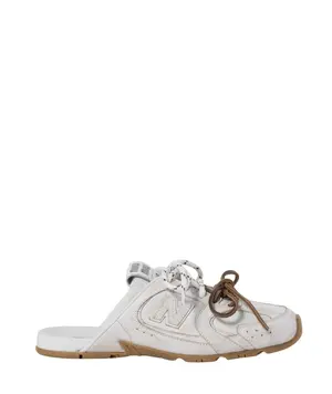 Miu Miu New Balance X 530 Sl Deco Leather Mules - White