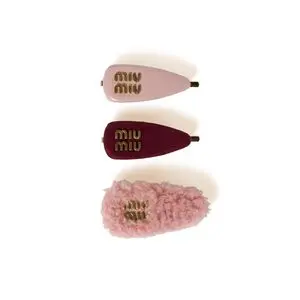 Miu Miu Set Of Hair Clips - Alabaster Pink