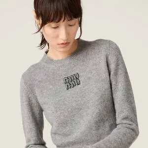 Miu Miu Cashmere Sweater - Grey | Editorialist