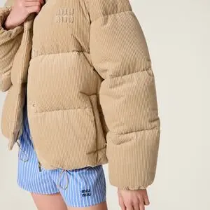 Miu Miu Medium-weight Corduroy Down Jacket