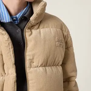 Miu Miu Medium-weight Corduroy Down Jacket
