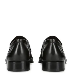 THE ROW Soft Leather Loafers - Black