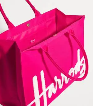 Harrods Large Cotton Logo Tote Bag