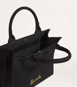 Harrods Small Cotton Logo Tote Bag