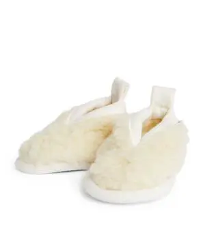 BINIBAMBA Merino Wool Booties - White