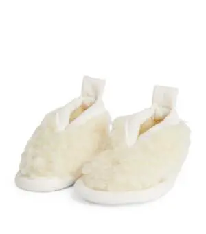 BINIBAMBA Merino Wool Booties - White